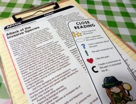 Close Reading Poster And Bookmarks Close Reading Poster Close