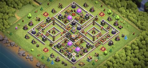 Farming Base Th11 With Link Anti Air Electro Dragon Hybrid Clash