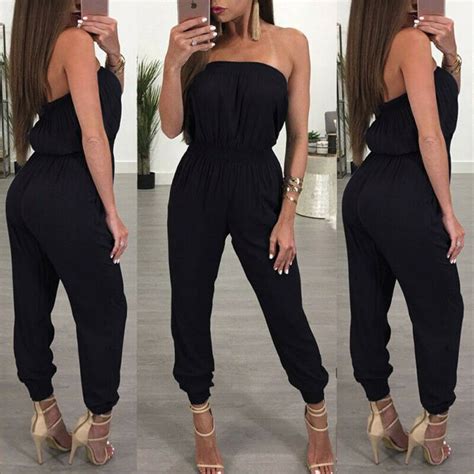 Women Jumpsuit Spring Fall Sleeveless Solid Color Grandado