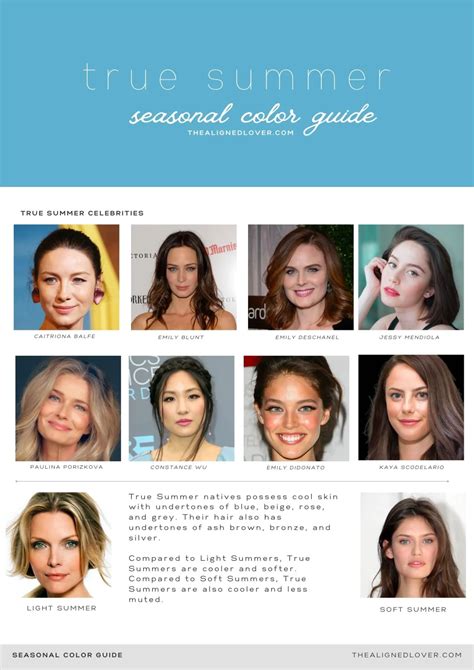guide to the true summer seasonal color palette the aligned lover