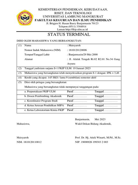 Status Terminal Pdf