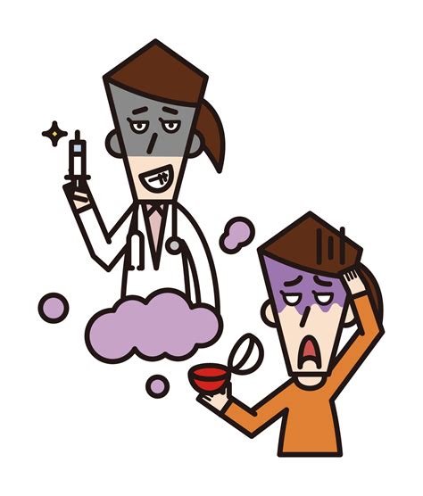 医者ガチャに失敗した人（女性）のイラスト フリーイラスト素材集 Kukukeke