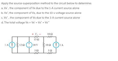 Answered Apply The Source Superposition Method… Bartleby