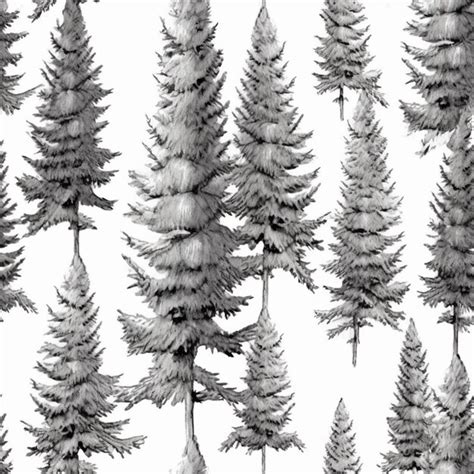 Premium AI Image A Black And White Photo Of A Group Of Trees Generative Ai