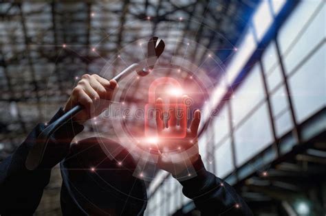 Concept Of Hacking A System By A Hacker Stock Image Image Of Hacked
