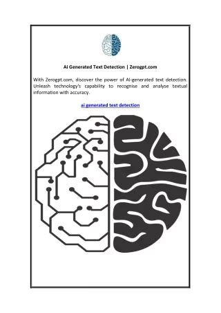 PPT - Ai Generated Text Detection Zerogpt.com PowerPoint Presentation - ID:12978982