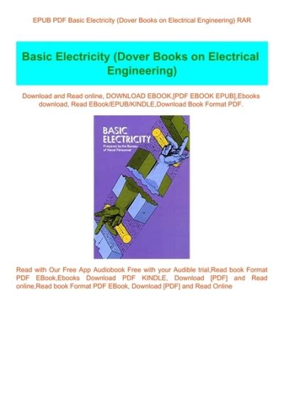 Epub Pdf Basic Electricity Dover Books On Electrical Engineering Rar