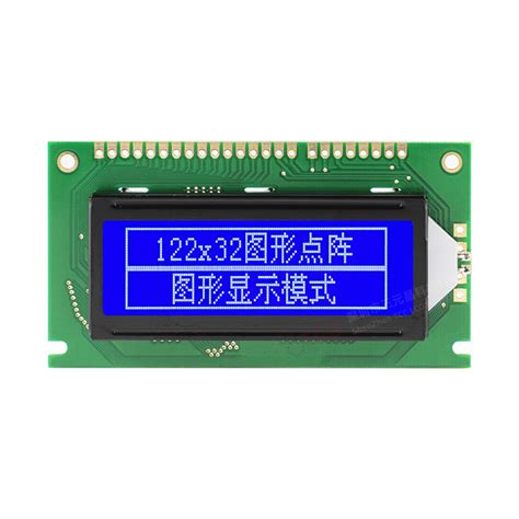 Monochrome Panel 122 32 Stn Blue Parallel Serial Interface LCD Module