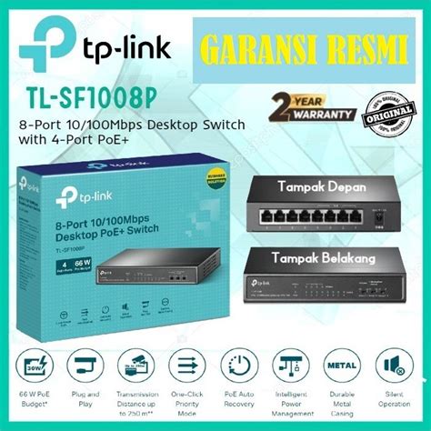 Jual Switch Port Mbps With Port Poe Tp Link Tl Sf P Shopee Indonesia