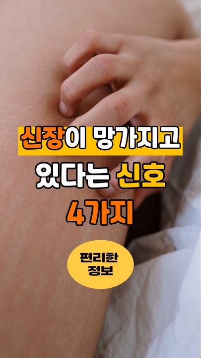 신장이 망가지고 있다는 신호4가지 건강정보 Youtube