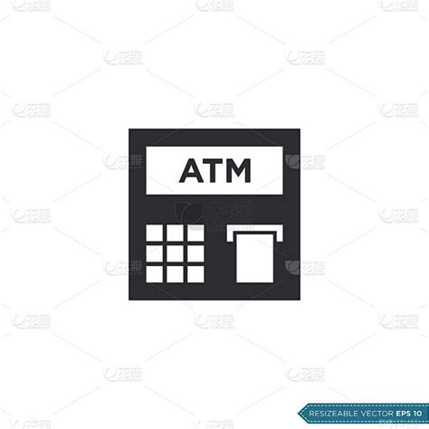 Atm图标矢量模板平面设计