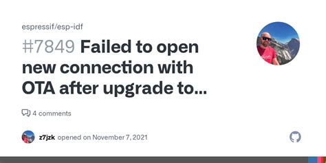 Failed To Open New Connection With Ota After Upgrade To V431 Idfgh