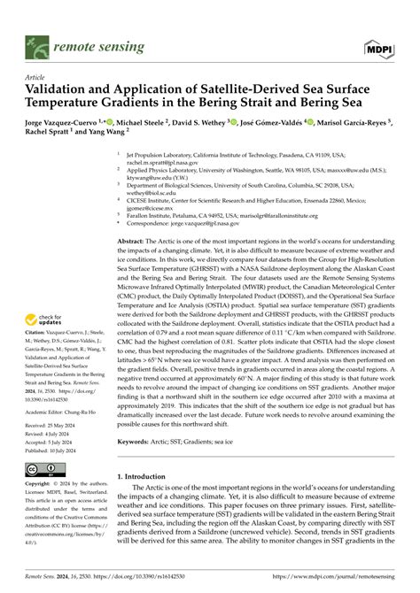 Pdf Validation And Application Of Satellite Derived Sea Surface