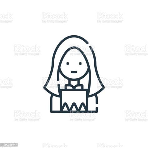 여자 벡터 아이콘입니다 여자 편집 가능한 뇌졸중 웹 및 모바일 앱 로고 인쇄 매체에 사용하기 위한 여성 선형 기호입니다 얇은 선