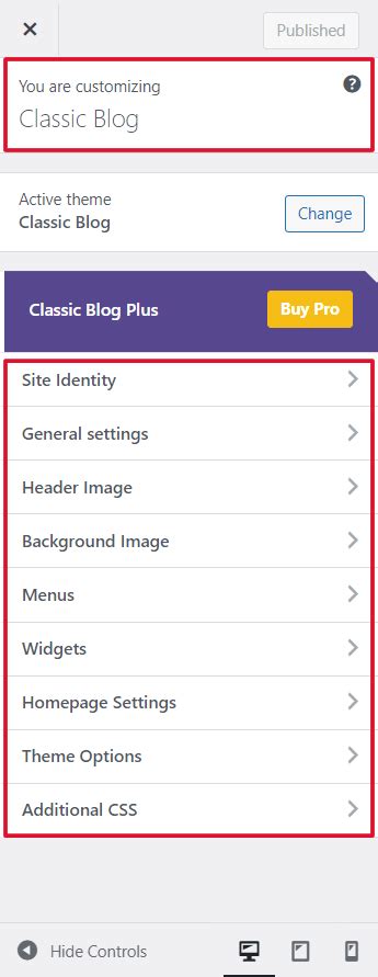 customizer options and setups unitedtheme documentation