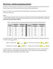Lab Stats And Graphing Worksheet Docx Bio Lab Statistics And