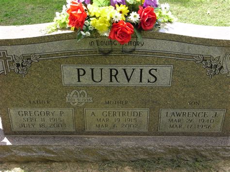 Lawrence J Purvis 1940 1956 Mémorial Find A Grave