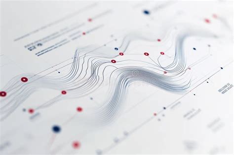 Abstract Data Visualization With Blue And Red Points White Background