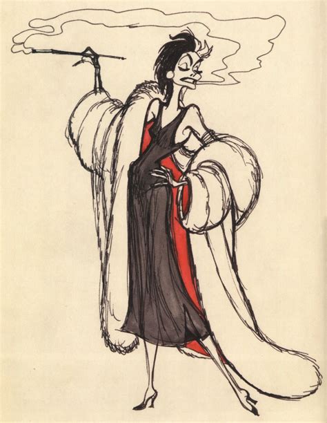 Cruella De Vil Marc Davis Disney Sketches Disney Drawings Art