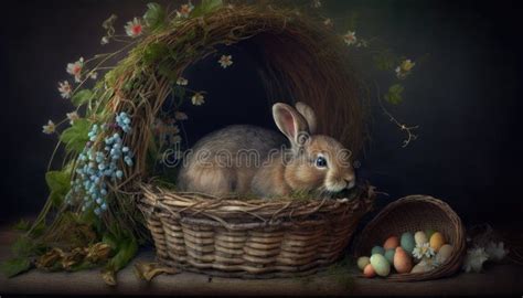Easter Eggs Generative Ai Stock Illustration Illustration Of