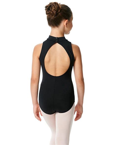 Lulli Dancewear Penelope Turtleneck Open Back Sleeveless Leotard Lub