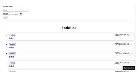 Todolist By React With Typescript Codesandbox