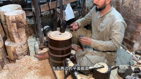 白沙瓦传统乐器巴赫拉鼓！古法铺车手搓制作 发光的三极管yoyo 发光的三极管yoyo 哔哩哔哩视频