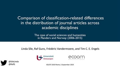 Classification Related Differences In Distribution Of Articles Across