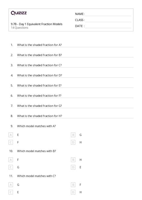 50 Fraction Models Worksheets For 3rd Grade On Quizizz Free And Printable
