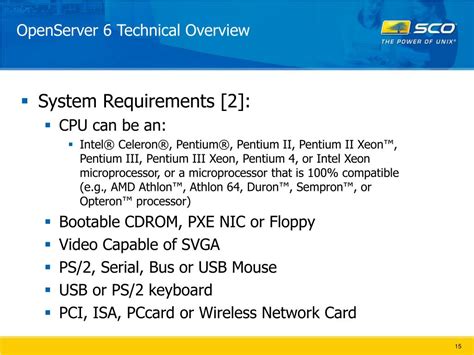 Ppt Sco Openserver 6 Technical Overview And Demonstration Powerpoint