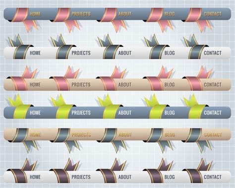 Web Navigation Tab Navigation Arrow Shaped Vector Eps Uidownload