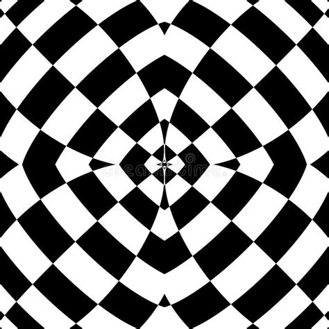 Mirrored Symmetrical Pattern Geometric Monochrome Background Stock Vector Illustration Of