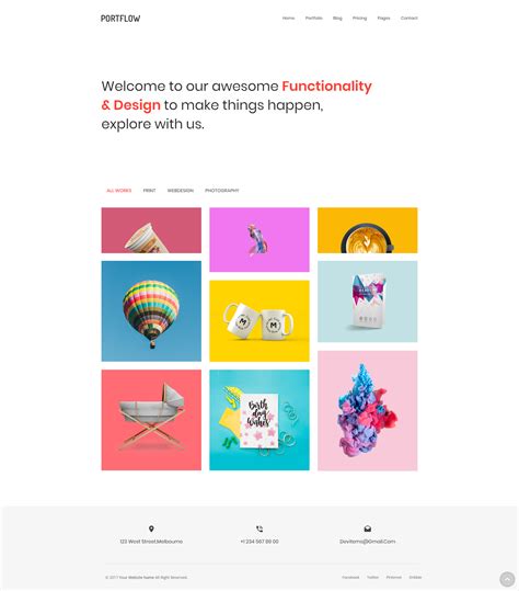 Portflow Minimal Portfolio Html Template Portfolio Templates