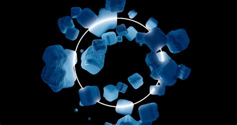 3d 렌더링 황폐해진 돌 조각들 사이 푸른 빛의 네온 원 디자인에 대한 추상프레임입니다 그래픽 일러스트레이션입니다 고대비에 대한 스톡 사진 및 기타 이미지 Istock