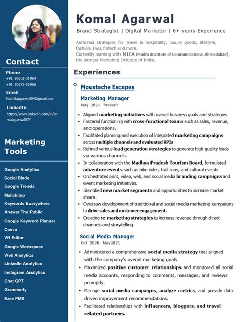 komal agarwal resume pdf digital marketing analytics