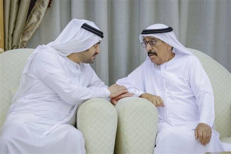 مكتوم بن محمد يقدم واجب العزاء في وفاة سعيد جمعة النابودة صحيفة الخليج