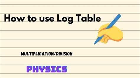 How To Use Log Table In Division Multiplication Techniyojan