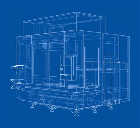 Automatic Cnc Milling Machine Royalty Free Vector Image