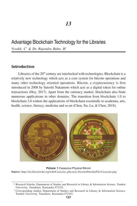 Pdf Advantage Blockchain Technology For The Libraries