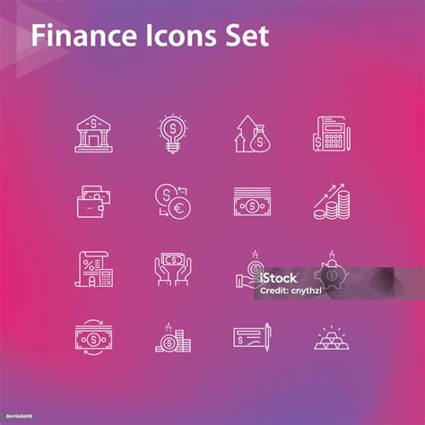 財務線圖示集向量圖形及更多一組物體圖片 一組物體 互聯網 人 Istock