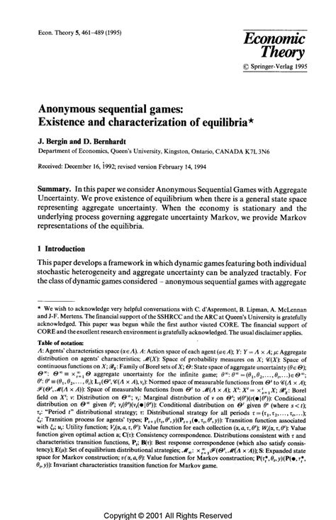 Pdf Anonymous Sequential Games Existence And Characterization Of