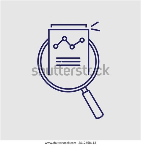 Audit Data Analysis Icon Like Thin Stock Vector Royalty Free
