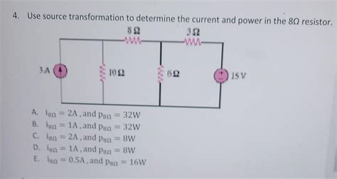 Solved Use Source Transformation To Determine The Current Chegg