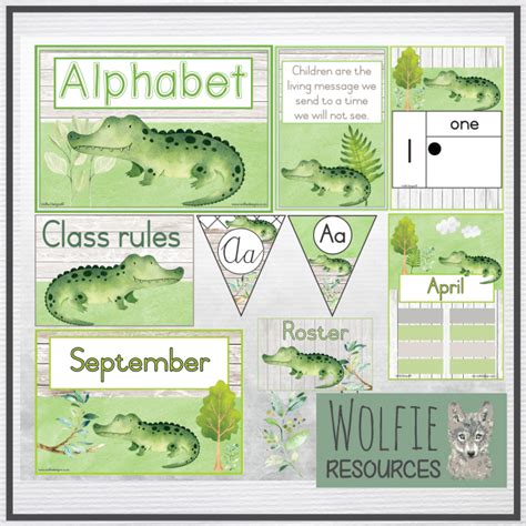 Class Theme Crocodile • Teacha