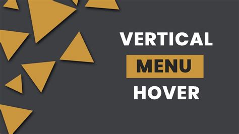 Awesome Css Vertical Menu Hover Effects Youtube