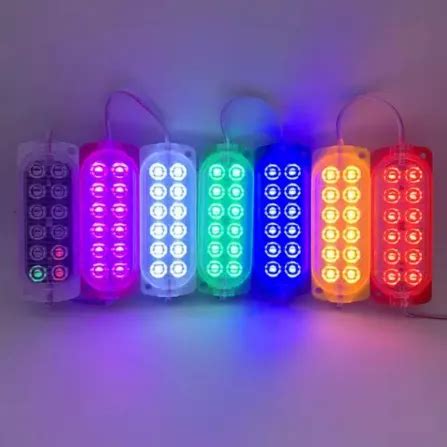 Lampu Kedip Otomatis LED Ultrasonic 12 Mata 12V 24V Waterproof Modul LED 12 Mata 7W 12V 24V