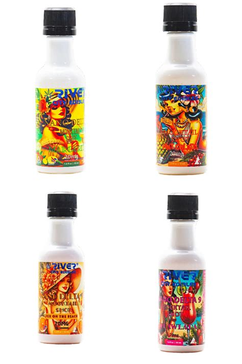 Nano Thc Mocktail Shot Bundle 4 Flavors 20mg Each River City Edibles