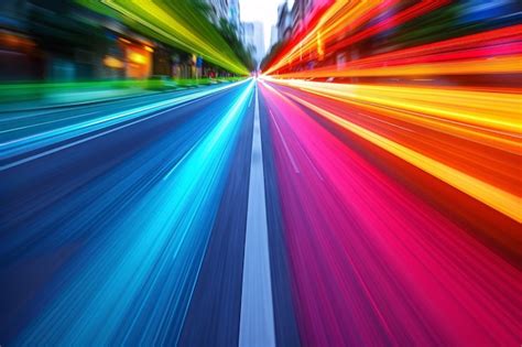 Premium Photo Vibrant Hues With Blurred Movement Effect