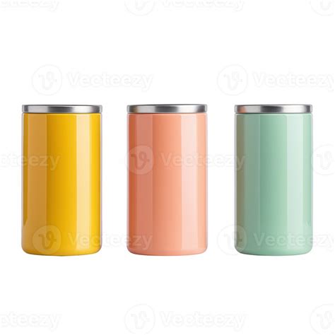 Colorful Reusable Drink Canisters For Sustainable Beverage Consumption 55059582 Png