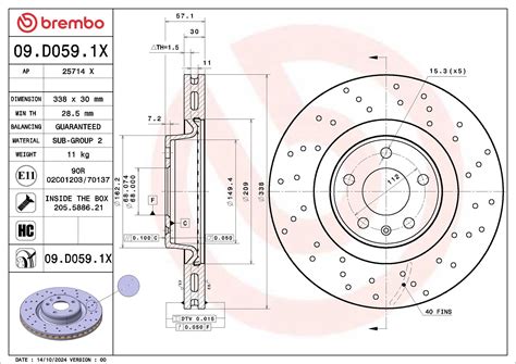 09d0591x Brembo Brake Disc Spareto